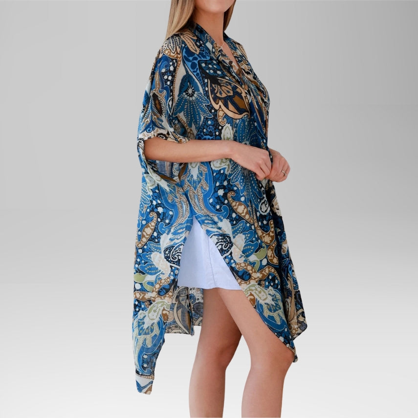 Midnight Blue Boho Style Kimono | Bohemian Clothing – SOULZA AUSTRALIA