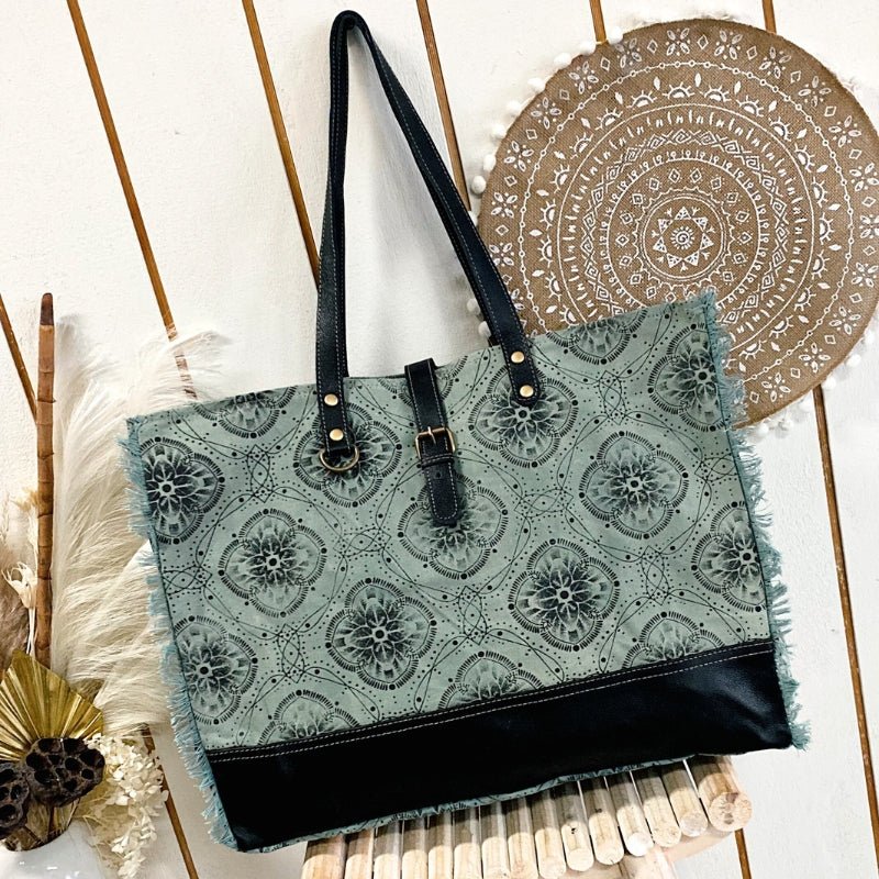 Mosaic Teal Weekender Overnight Tote Bag – SOULZA AUSTRALIA